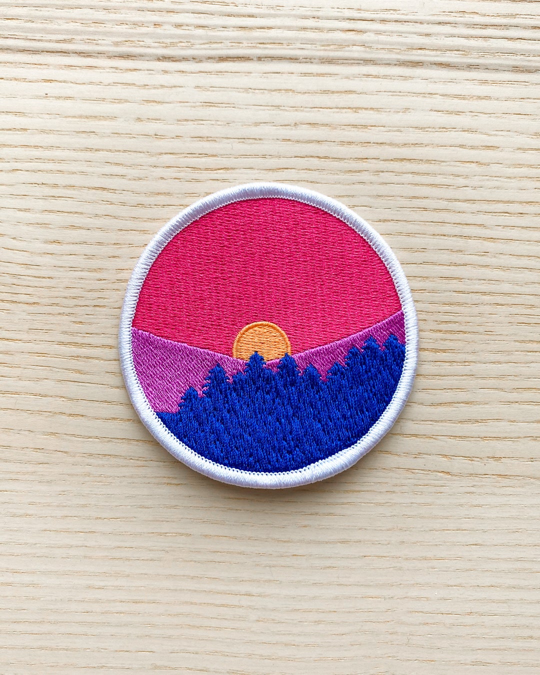 Bi Pride Patch | Subtle Mountain Sunrise Bisexual Pride Patch - Etsy