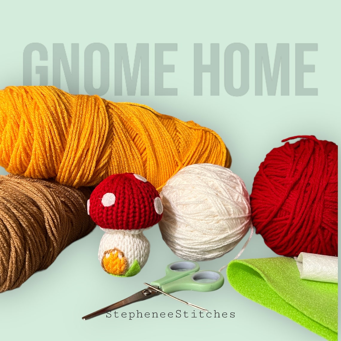 Gnome Home Intermediate Knitting Machine Pattern DIGITAL PDF PATTERN ...