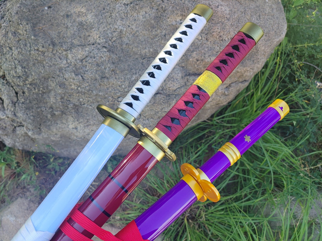 ONE PIECE Roronoa Zoro Swords 1:1 Scale Wooden Replica Sword - Etsy