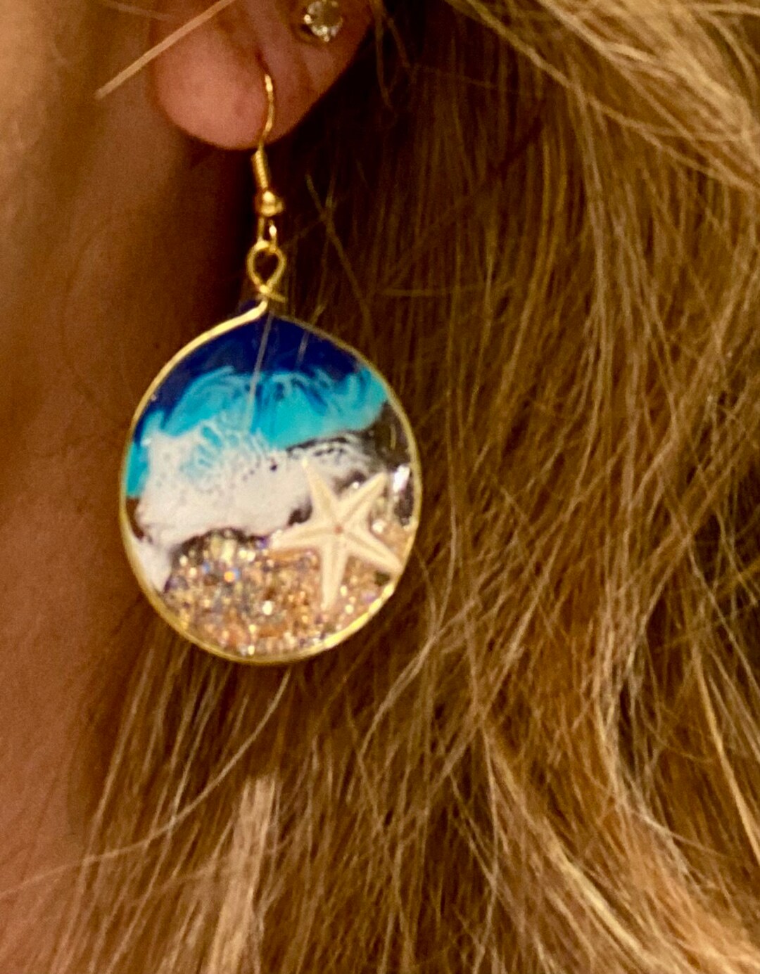 Coastal Resin Earrings - Etsy