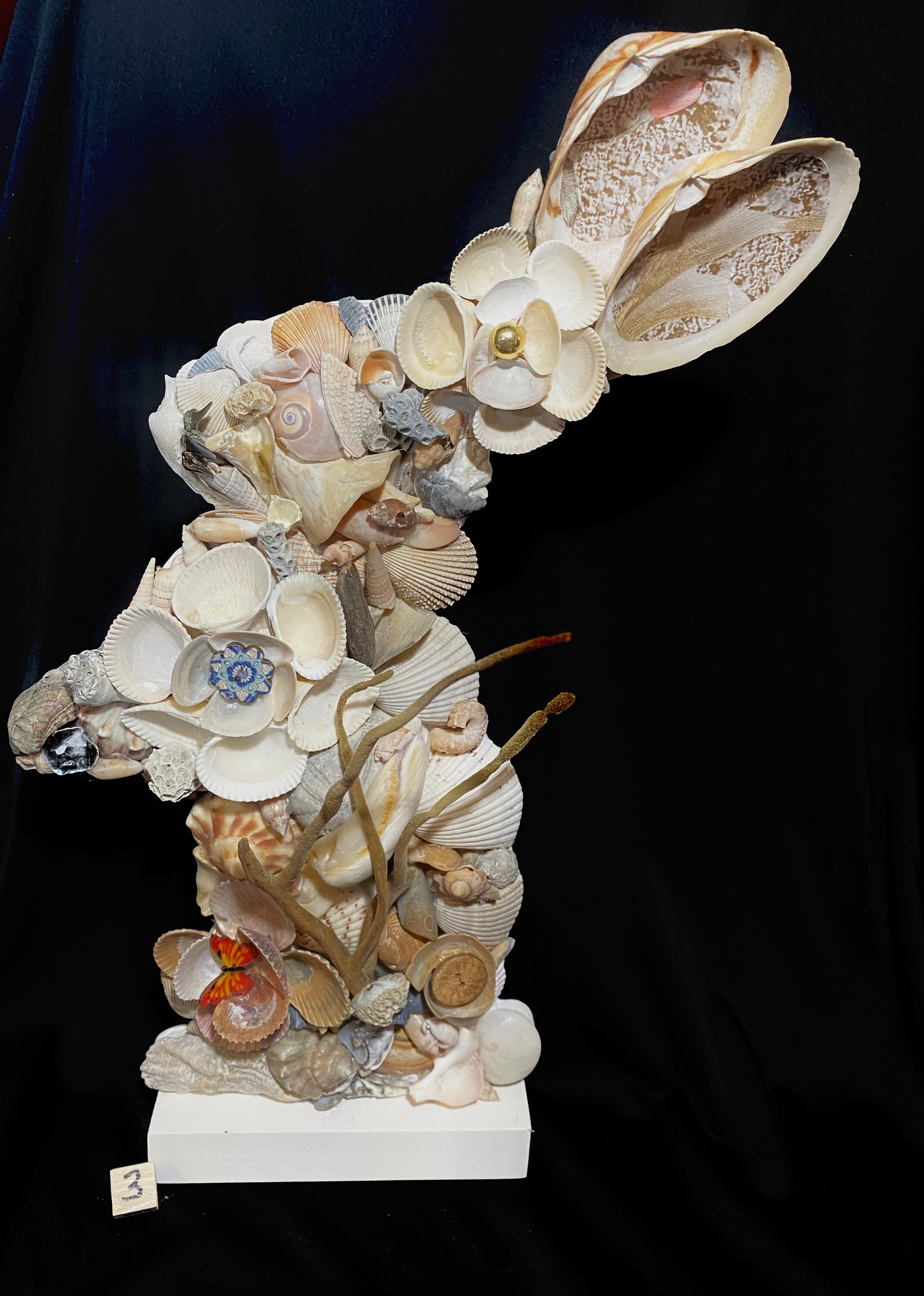Coastal Easter Seashell Bunny Spring Bunny Seashell Rabbit Coastal ...