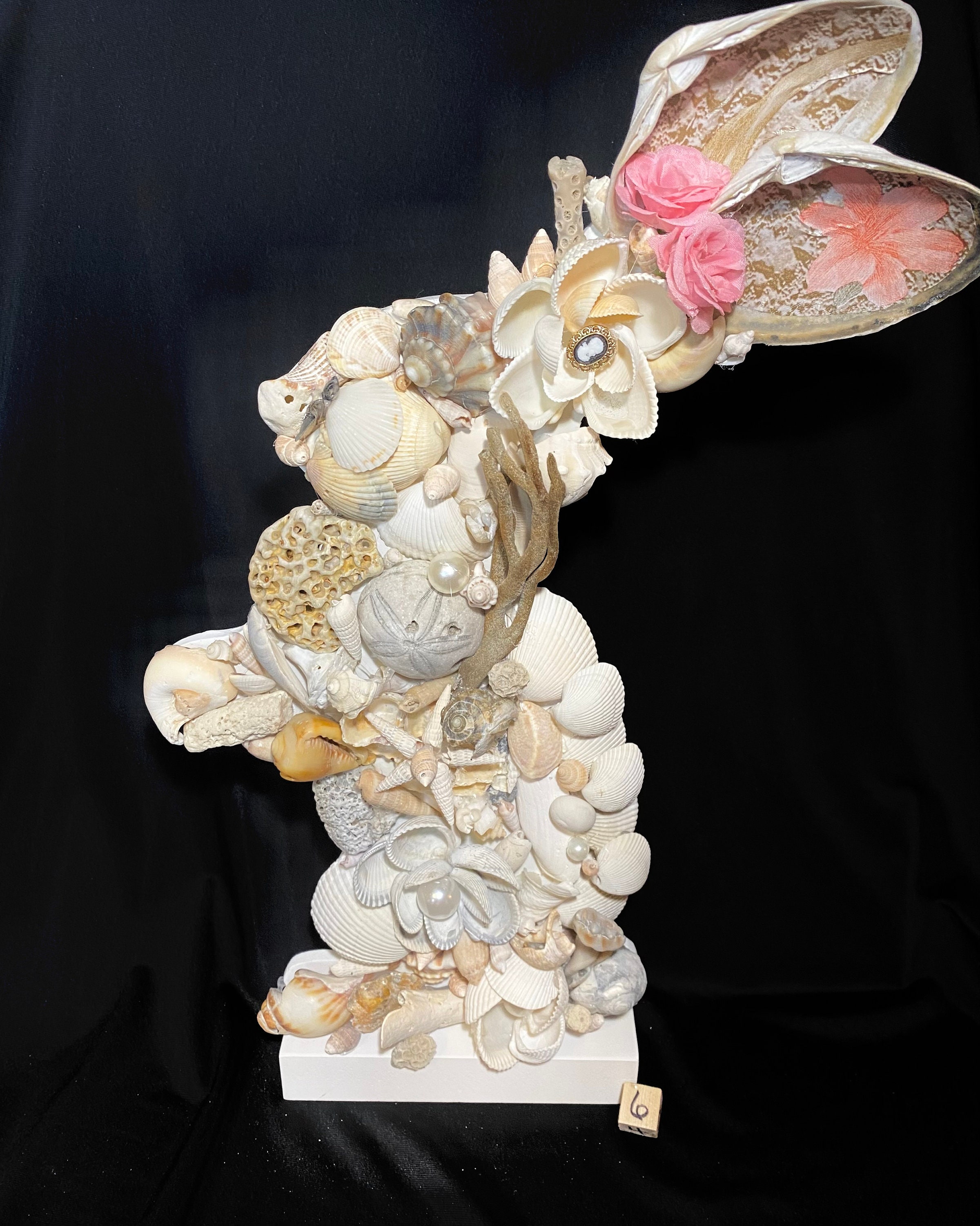 Coastal Easter Seashell Bunny Spring Bunny Seashell Rabbit Coastal ...