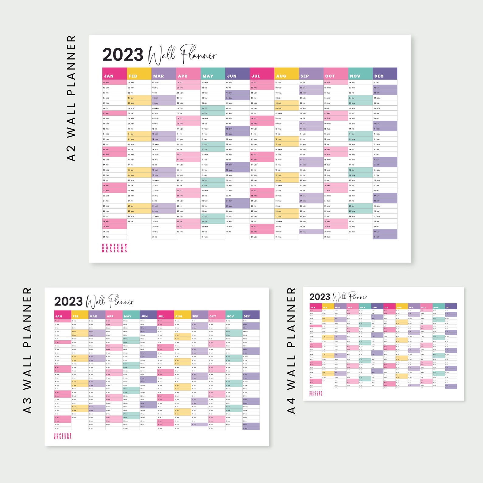 2023-2027 Wall Calendar | 5 YEAR PLANNER | Printable Year Planner ...
