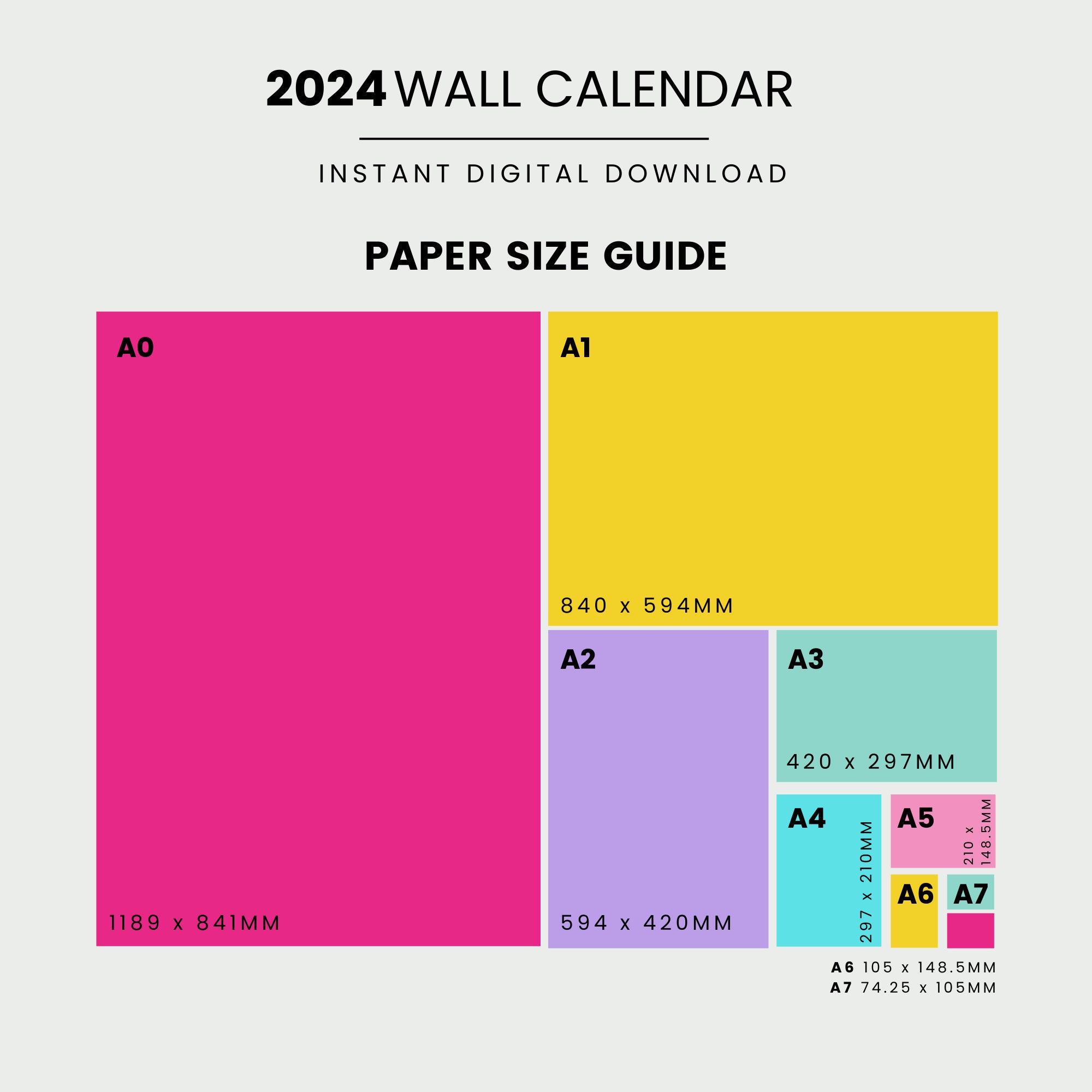 2026-2027 UK Financial Year Wall Calendar | Rainbow Printable Year ...