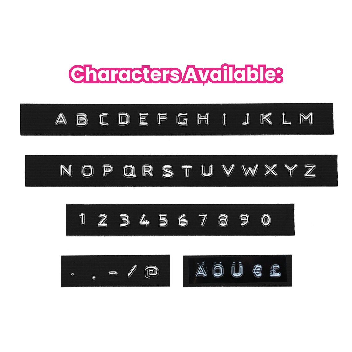 Custom Embossed Labels | Vintage Typewriter Style Labels | Retro Black ...