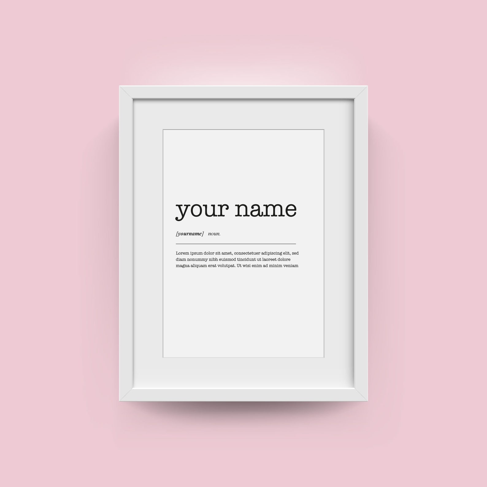 Personalised Name Definition Art Print Custom Wall Art Print Family ...