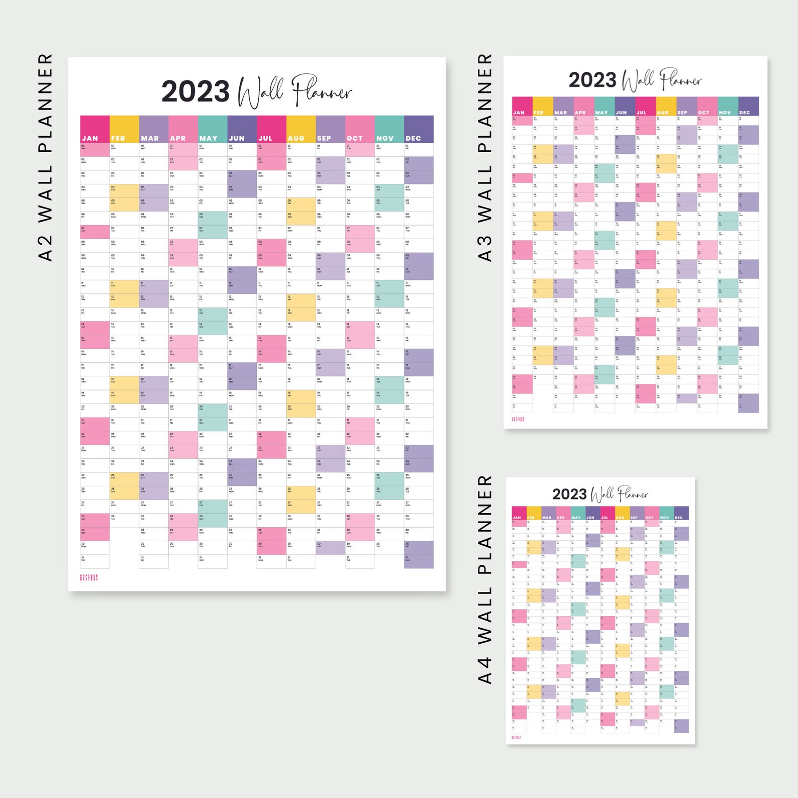 2023-2027 Wall Calendar | 5 YEAR PLANNER | Printable Year Planner ...