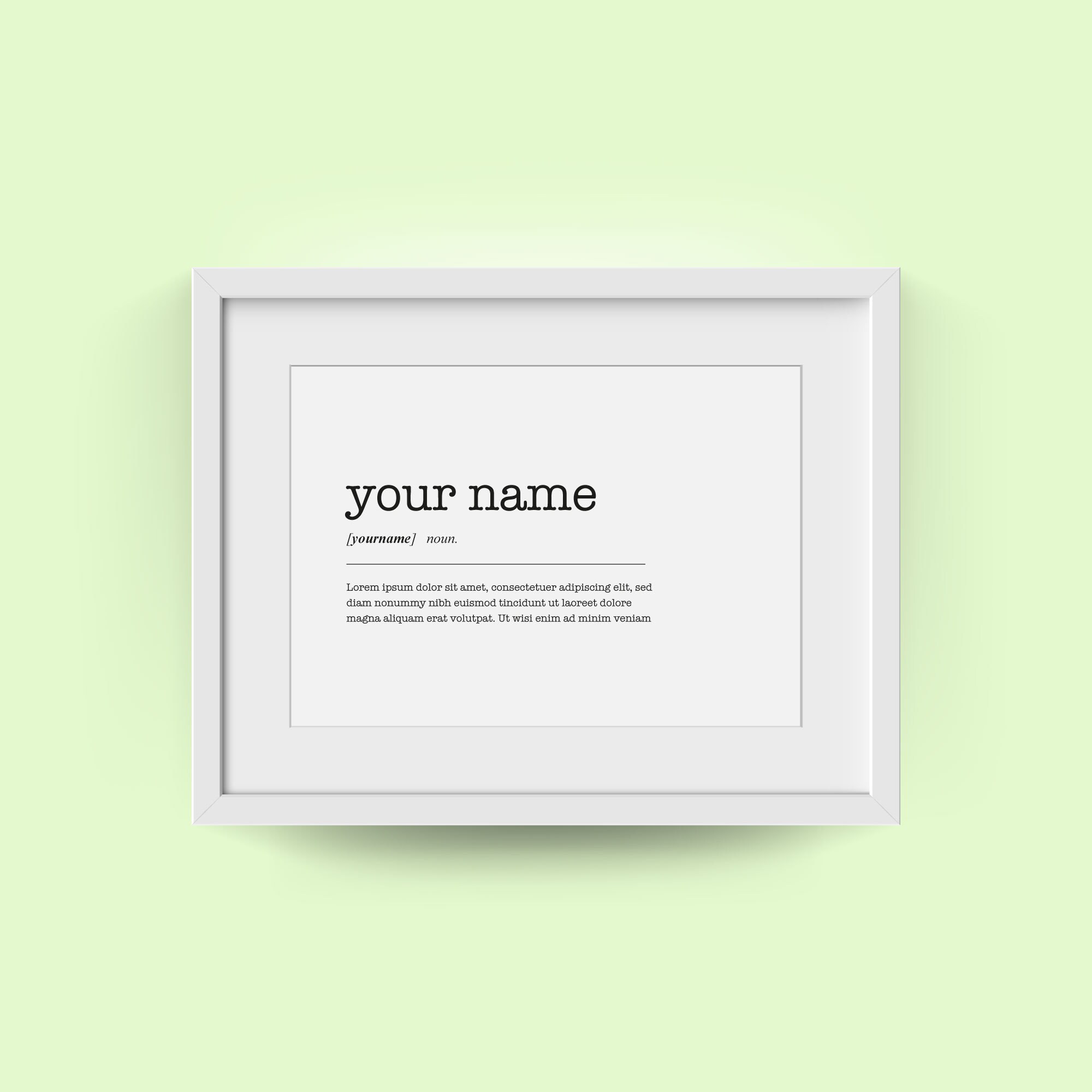 Personalised Name Definition Art Print Custom Wall Art Print Family ...