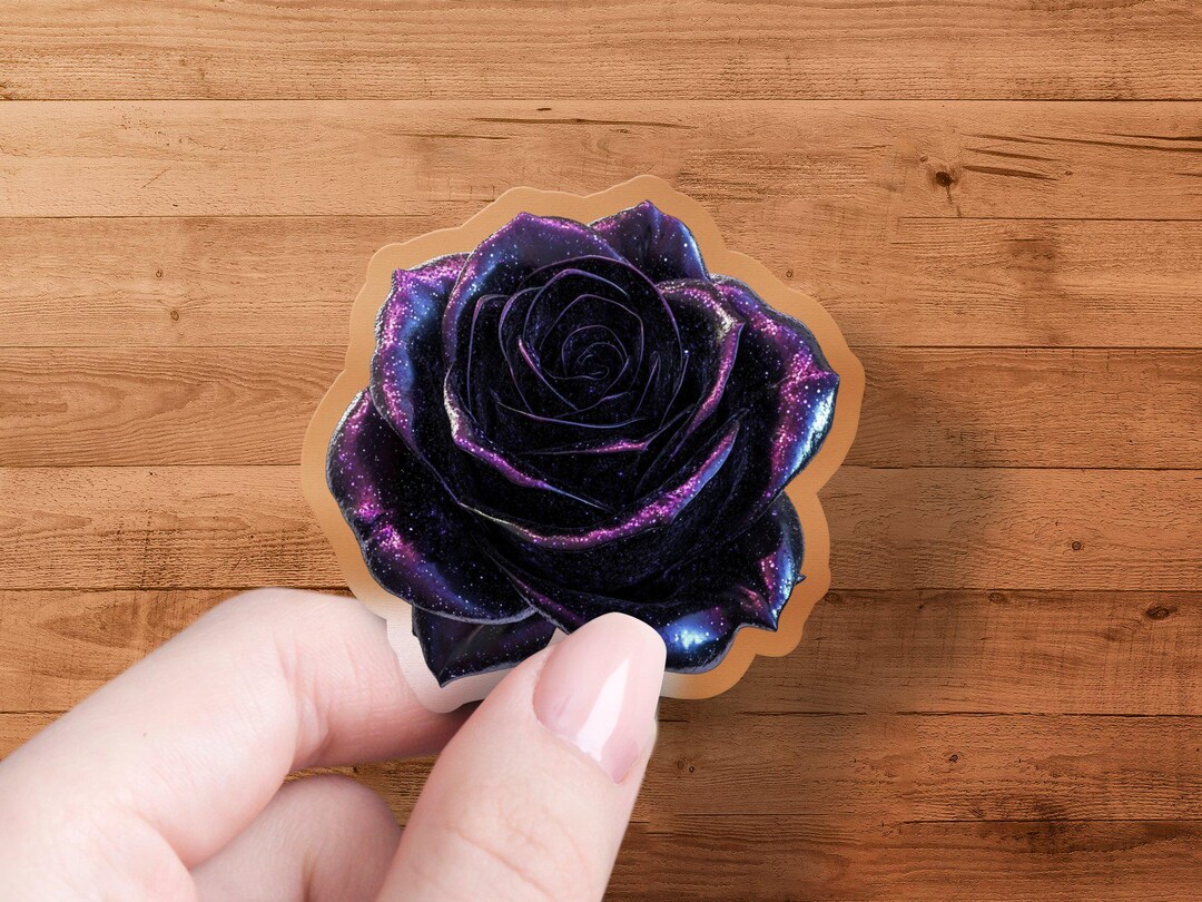 Galaxy Rose Sticker, Space-themed Flower Decal, Cosmic Rose Vinyl ...