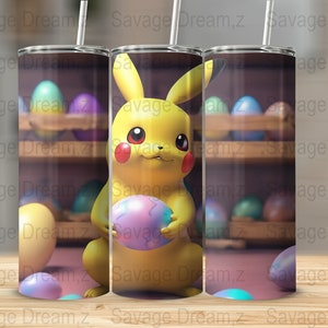Pikachu Easter 2 Digital File, Sublimation Design, Tumbler Wraps, PNGS ...