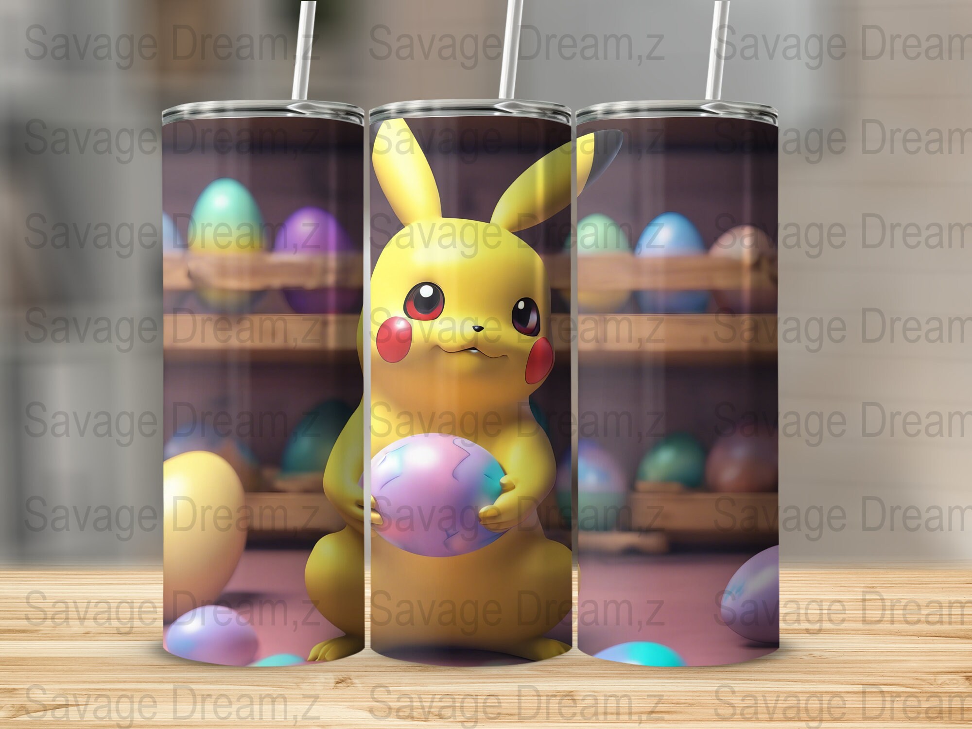 Pikachu Easter 2 Digital File, Sublimation Design, Tumbler Wraps, PNGS ...
