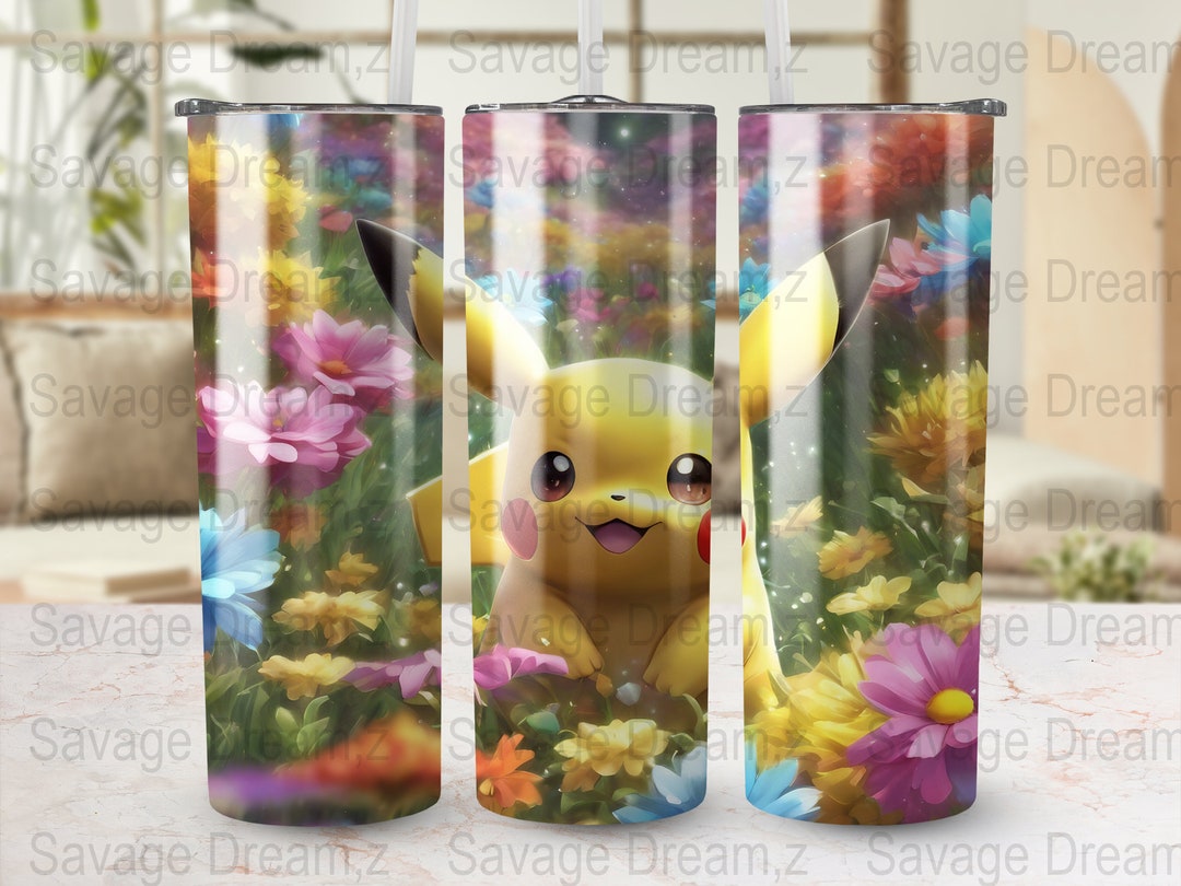 Pikachu Spring Digital File, Sublimation Design, Tumbler Wraps, PNGS ...