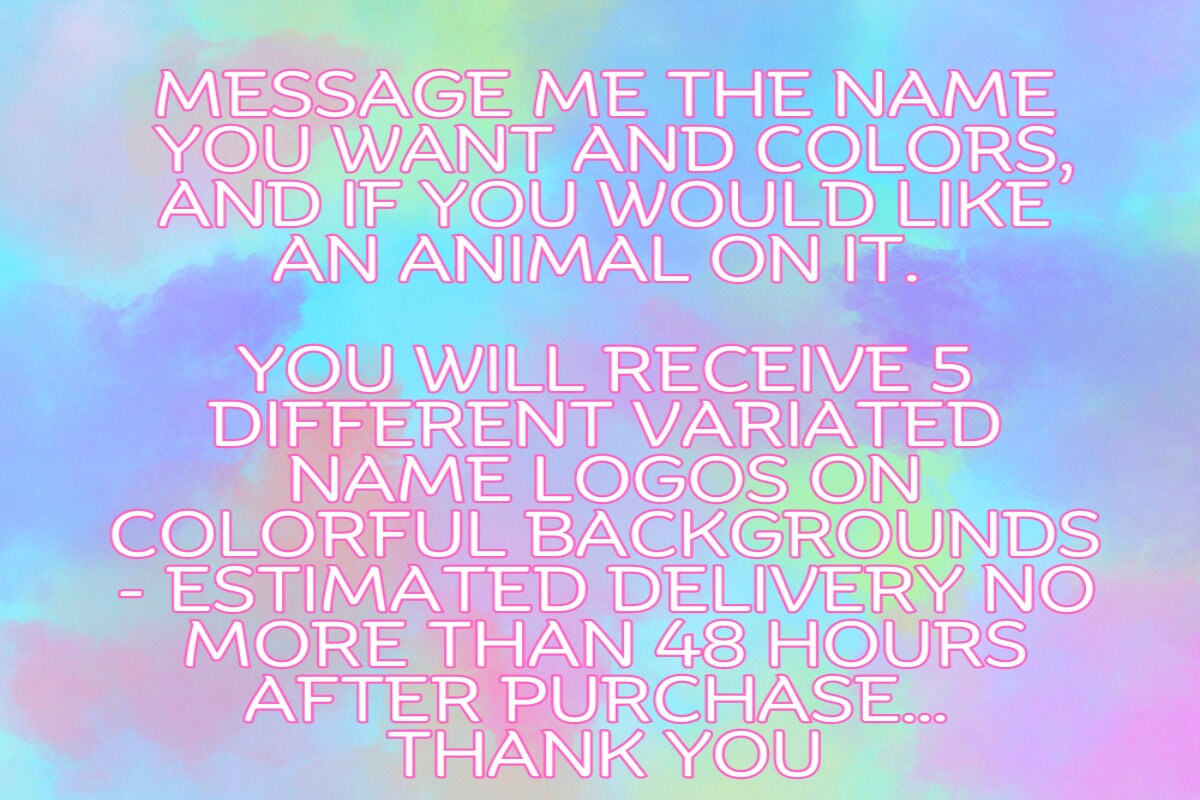 Custom Name Logos - Made to Order - Etsy
