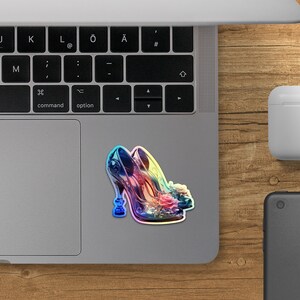 Elegant Blue Glass Slipper Sticker, Fairytale Inspired Sticker ...