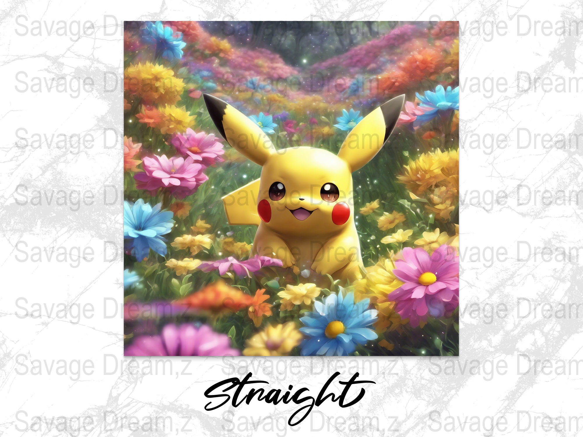 Pikachu Spring Digital File, Sublimation Design, Tumbler Wraps, PNGS ...