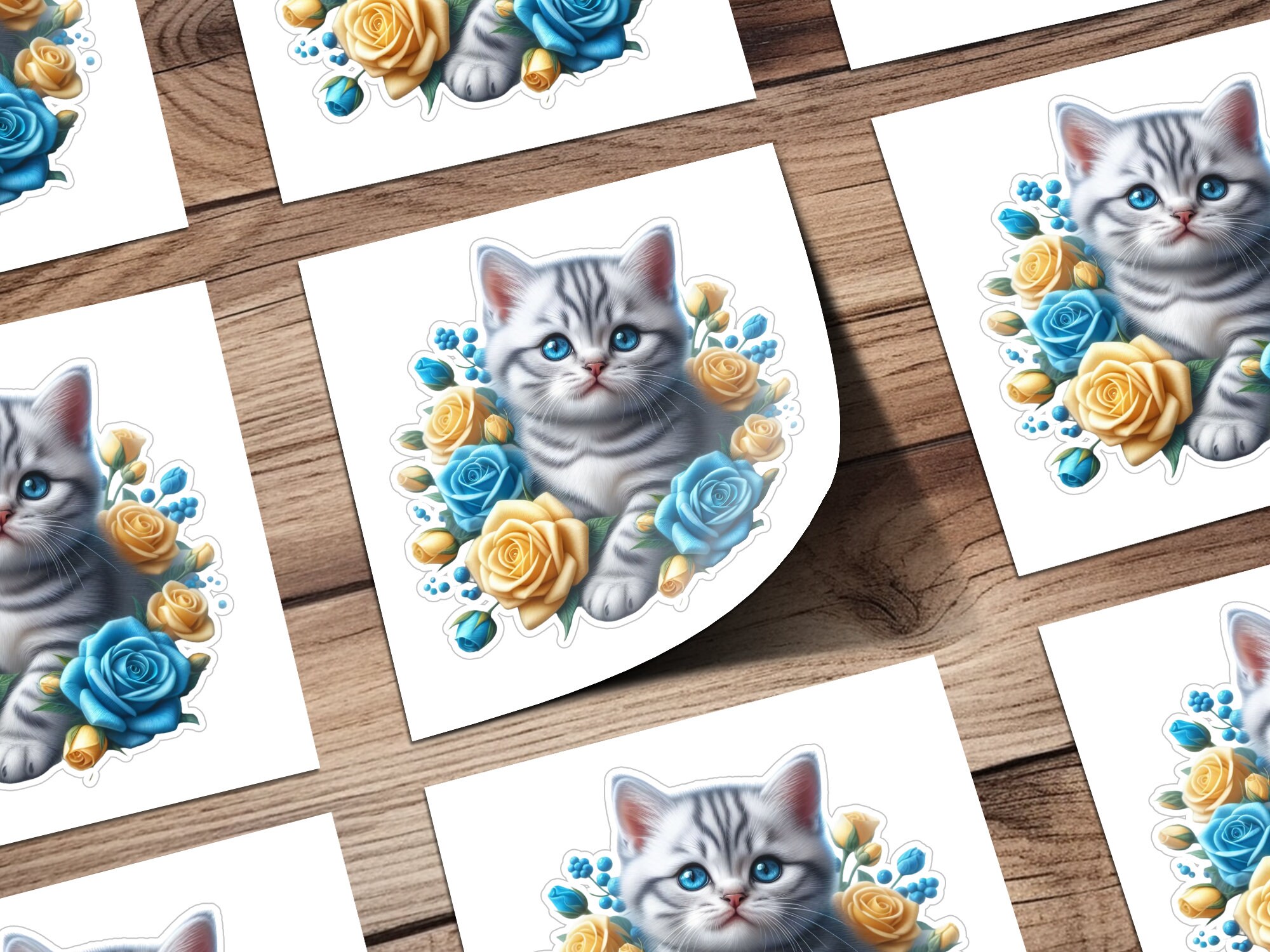 Kitty Sticker, Gifts, Sticker Lover Gifts, Custom Stickers, Animal ...