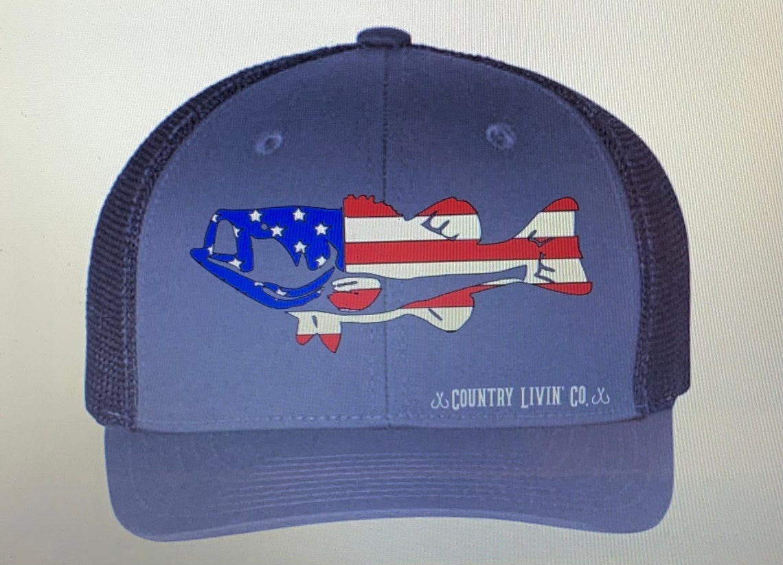 Fishing Hat, American Flag Fishing Hat, Fishermens Hat, Fish Hat ...