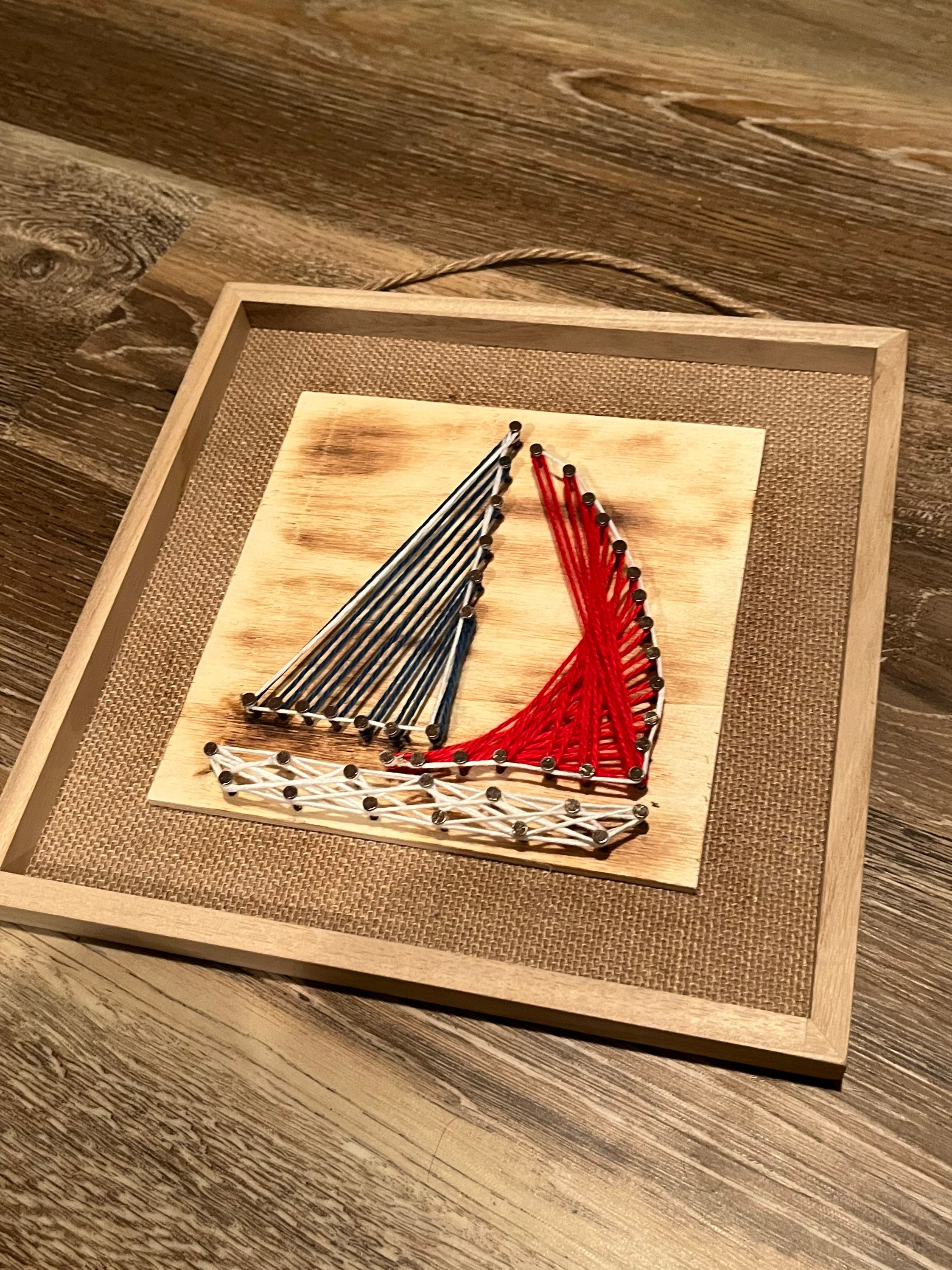 Sail Boat String Art, String Art, Sail Boat Decor, String Art Decor ...