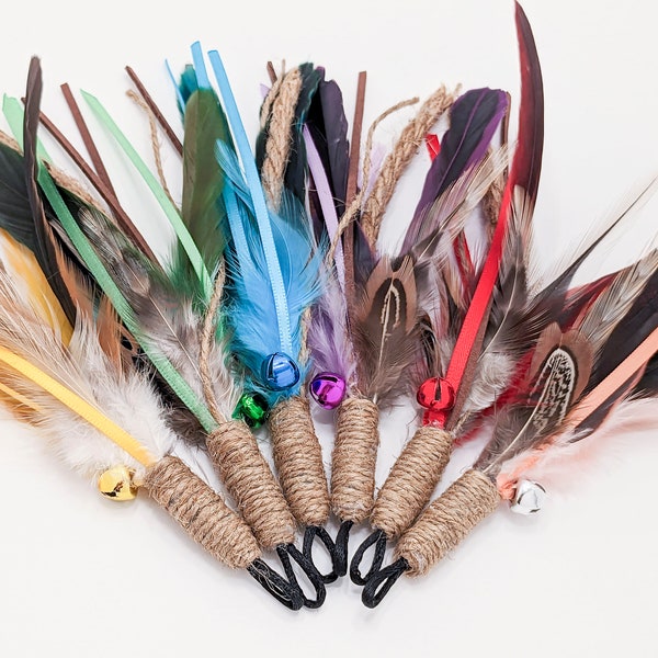 Cat Wand Toy Feathers - Etsy