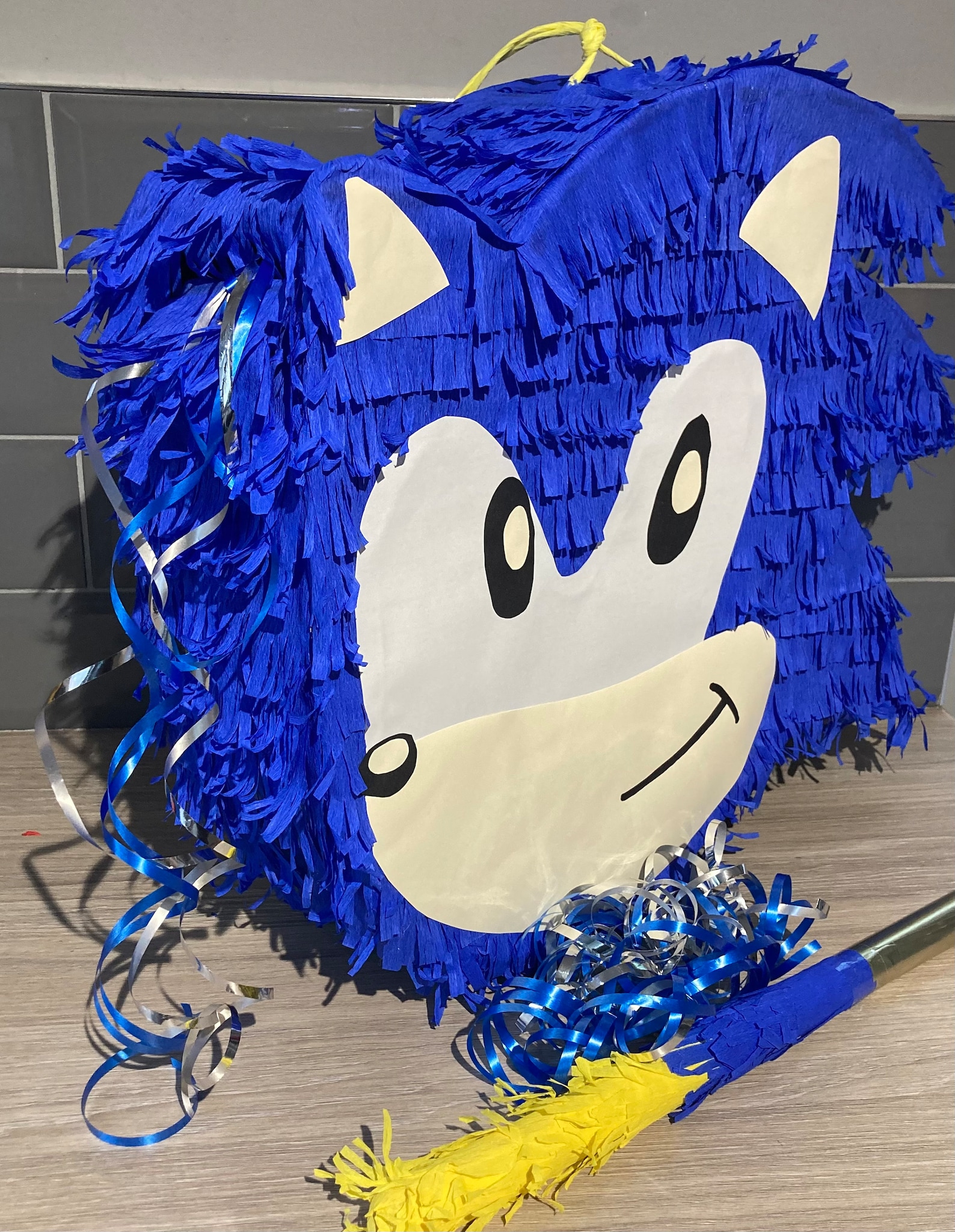 Piñata sónica y palo de piñata de madera - Etsy México