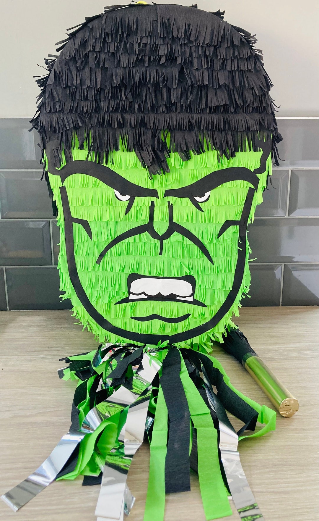 Hulk Piñata and Wooden Piñata Stick - Etsy