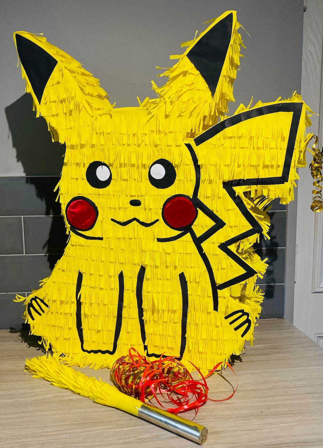 Pikachu Piñata and Wooden Piñata Stick - Etsy UK