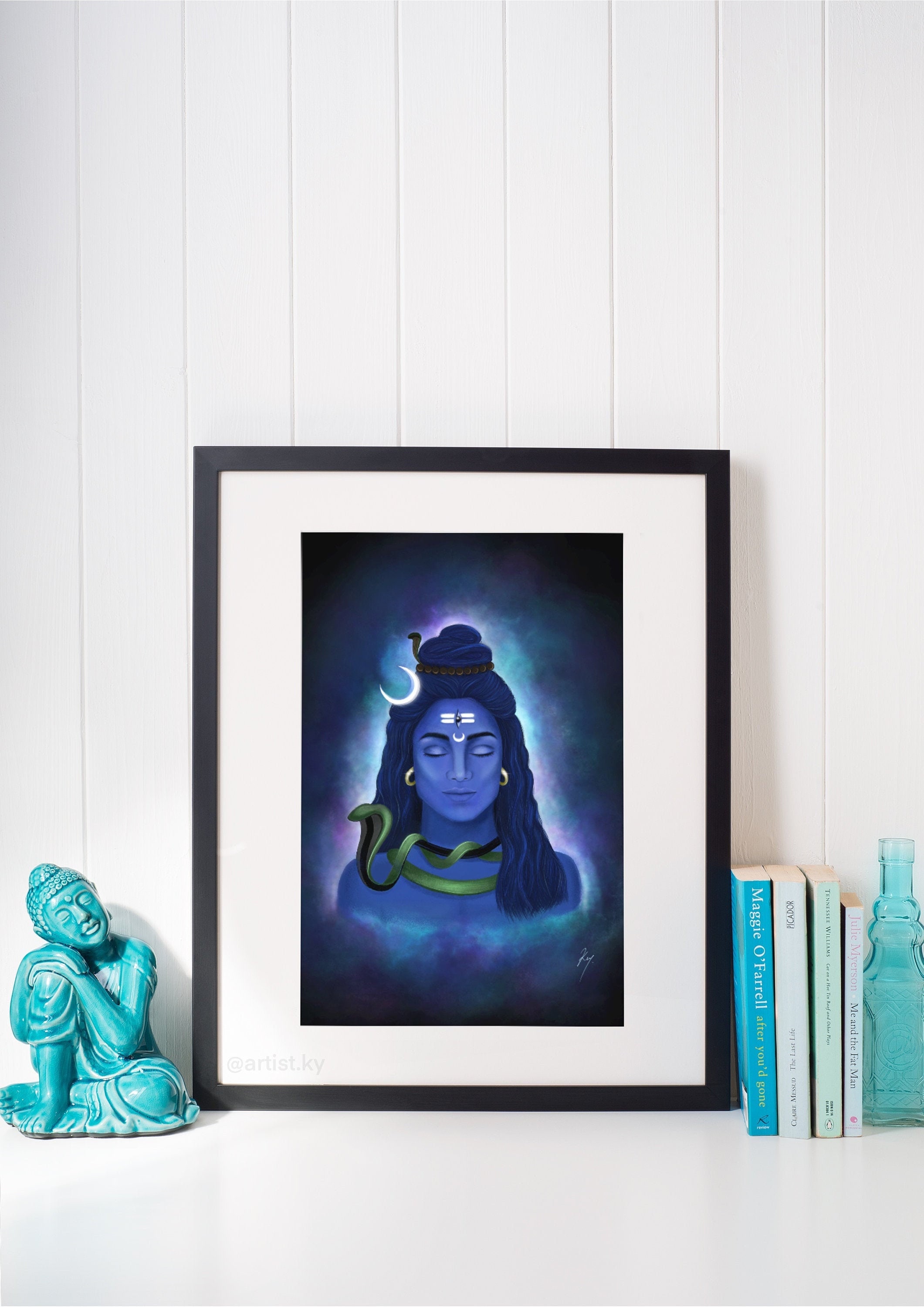 Lord Shiva Art Print A4 Sivan Adiyogi Mahadeva - Etsy