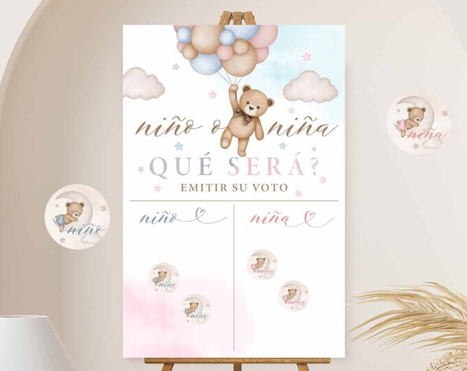 SPANISH Niño O Niña Chart What Will Baby Be He or She Gender Reveal ...