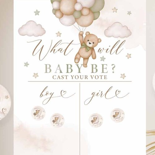 Boy or Girl Chart What Will Baby Be He or She Gender Reveal - Etsy