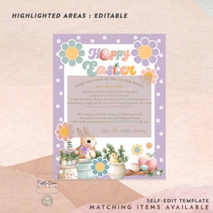 Editable Easter Bunny Letter to Kids Easter Printable Letter From the ...