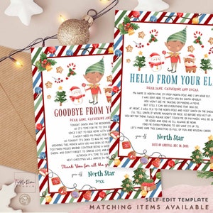 Editable Boy Elf Letter Elf First Arrival Letter Hello and Goodbye ...