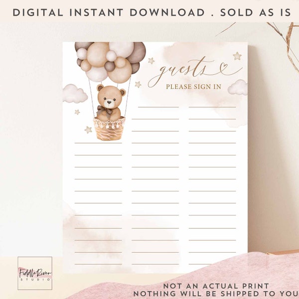 Balloon Sign in Sheet - Etsy