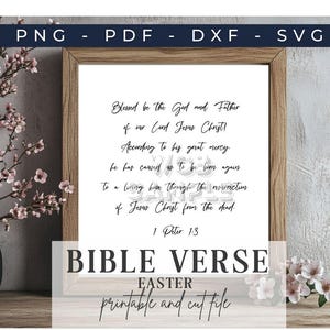 Bible Verse Digital Download, 1 Peter 1:13, Easter Printable, DXF, SVG ...