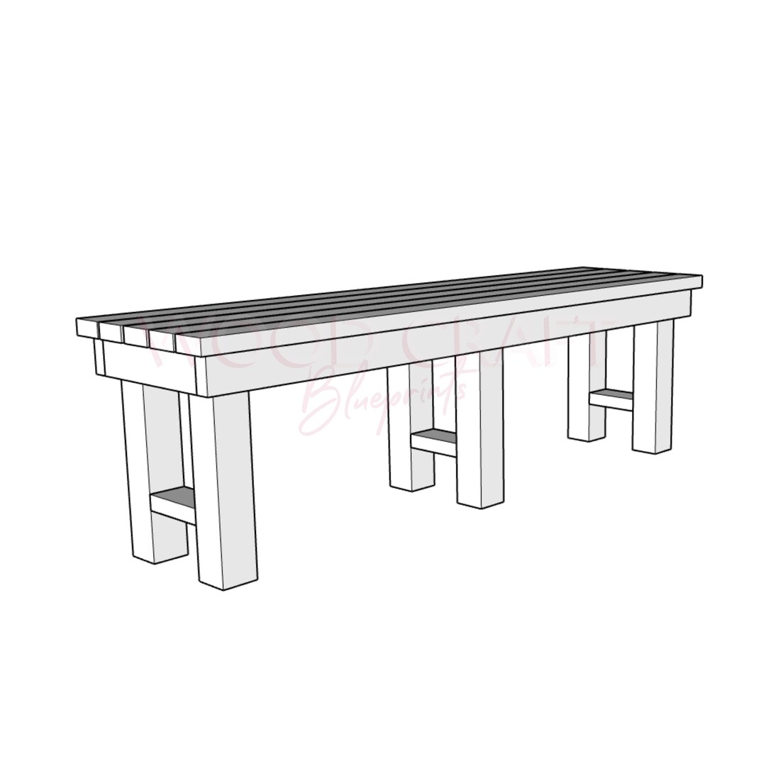 Outdoor Bench Plans, DIY Large Bench Plans, Sturdy Outdoor Bench ...