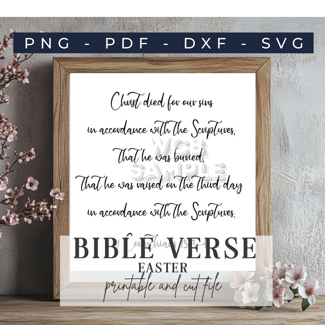 1 Corinthians 15:3-4, Bible Verse Digital Download, Book of Corinthians ...