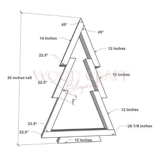 2x4 Weihnachtsbaum-Pläne, Weihnachtsbaum-Plan aus Holz, DIY ...