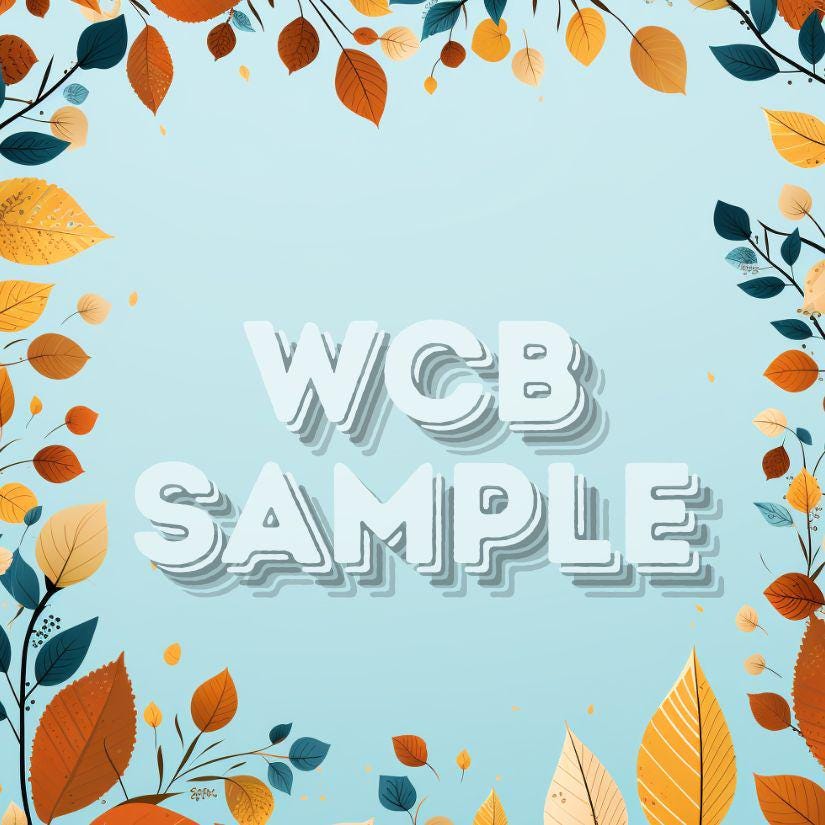 Leaves Background With Blue Border Printable Bundle, Fall Background ...