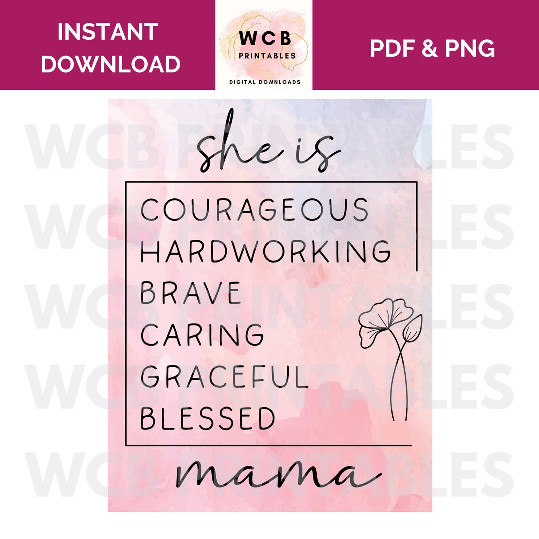 Mother's Day Printable, PDF, PNG, Gift for Mom Printable, DIY Sign ...