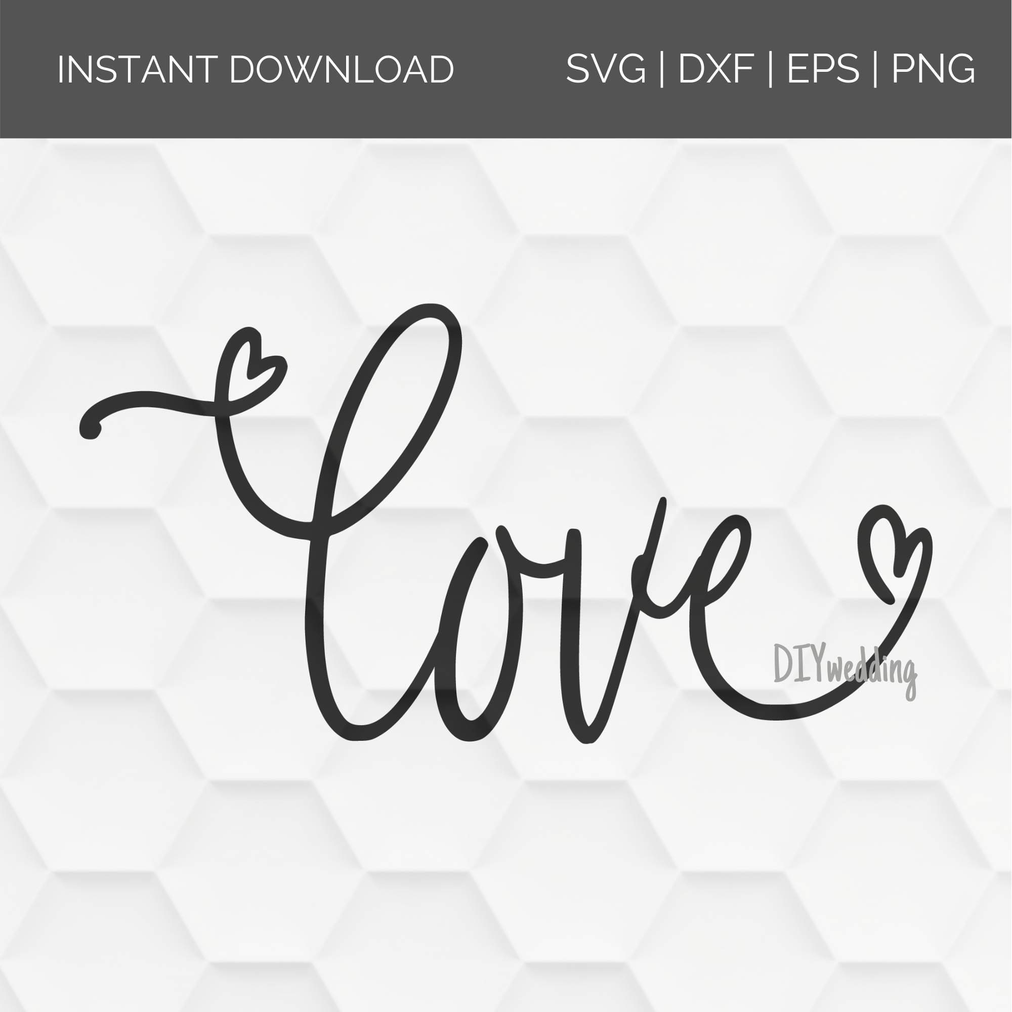 Amore file taglio svg, amore con i cuori per segno di matrimonio fai-da ...