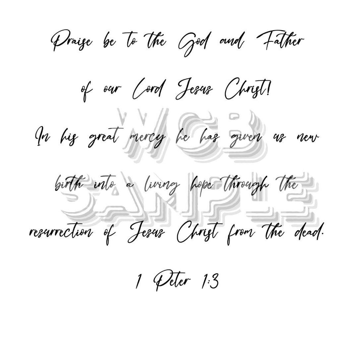 Bible Verse Digital Download, 1 Peter 1:3, Easter Printable, DXF, SVG ...