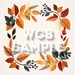 Border With Gold Blue Orange Leaves Printable Bundle, Fall Background ...