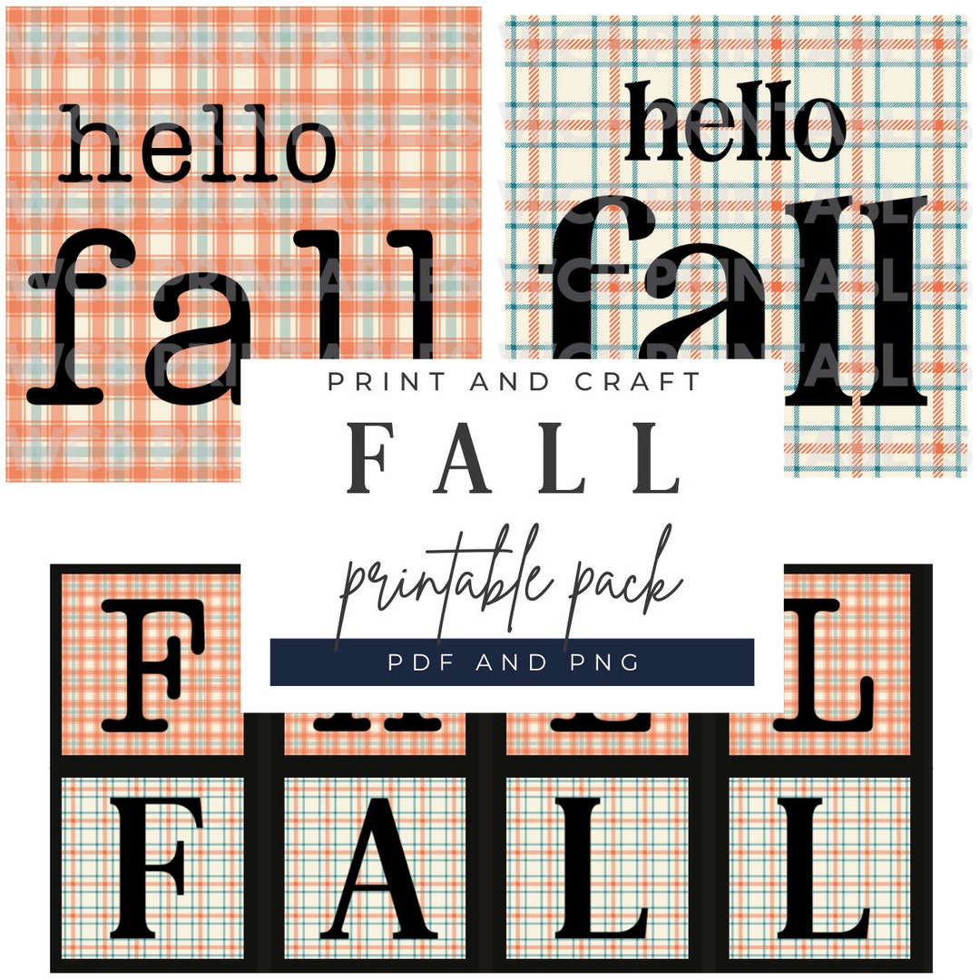Fall Printable Bundle, PDF, PNG, Scrap Wood Decor Printable, DIY Sign ...