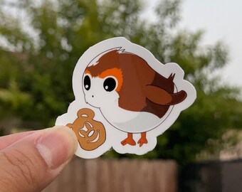 Porg Glitter Sticker Star Wars Sticker Water Bottle Laptop - Etsy