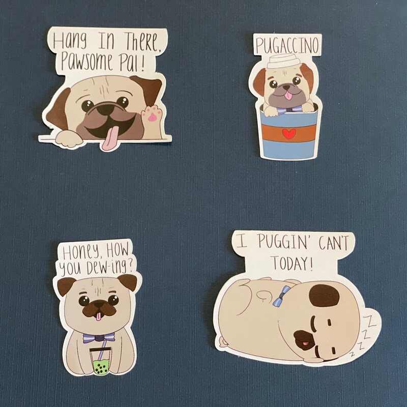 Pug Sticker Pack - Etsy