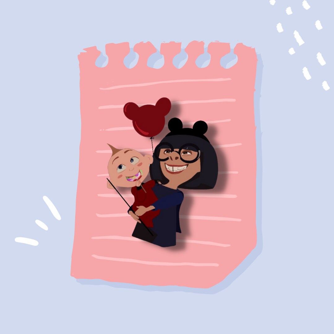 The Incredible's Jack-jack and Edna Sticker - Etsy