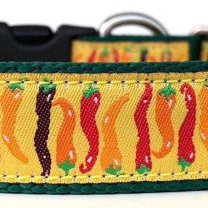 Chili Peppers Ribbon Dog Collar - Etsy