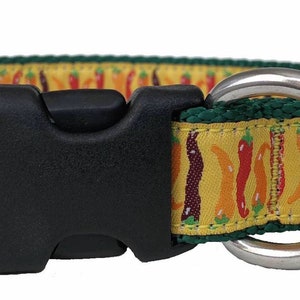 Chili Peppers Ribbon Dog Collar - Etsy