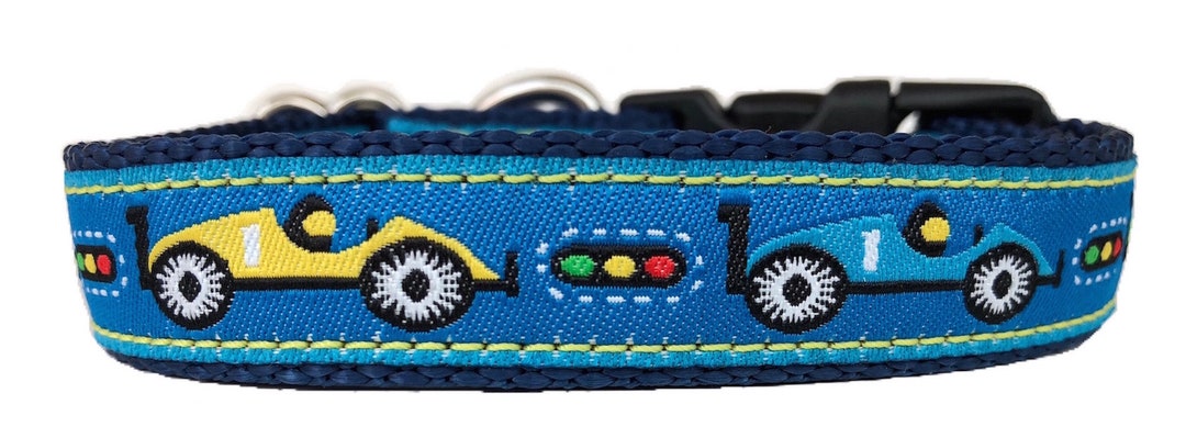 Race Car Ribbon Dog Collar (sm) - Etsy