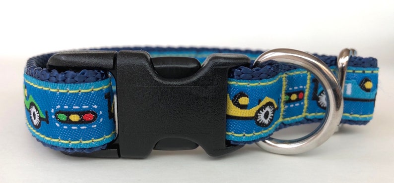 Race Car Ribbon Dog Collar (sm) - Etsy
