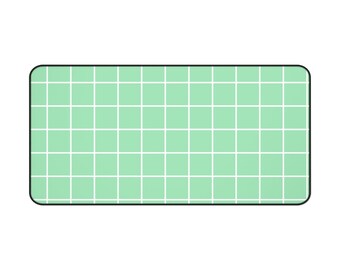 White Grid Desk Mat - Etsy